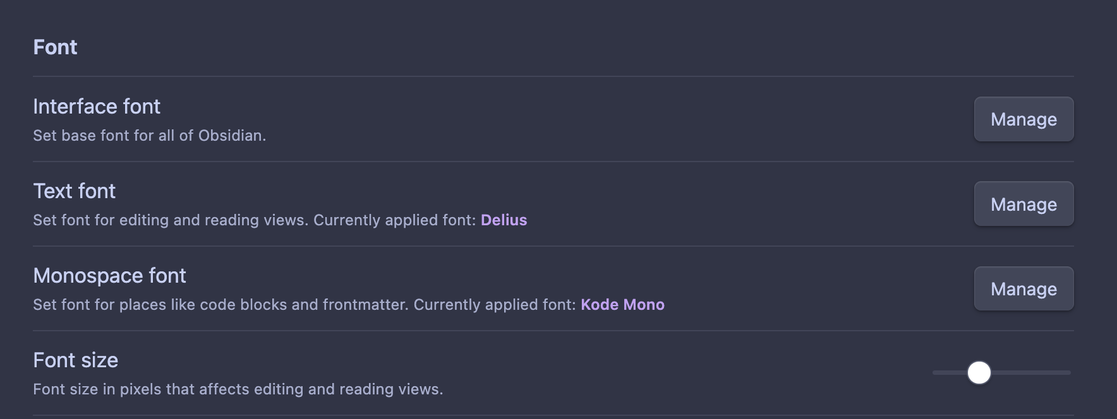 Custom fonts in Obsidian
